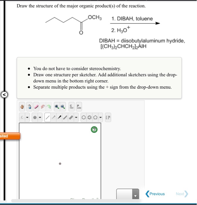 Solved Draw the structure of the major organic product(s) of | Chegg.com