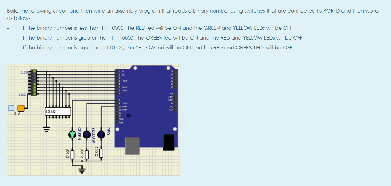 Solved Build the following circuit and then write an | Chegg.com
