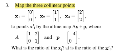Solved Map the three collinear points | Chegg.com