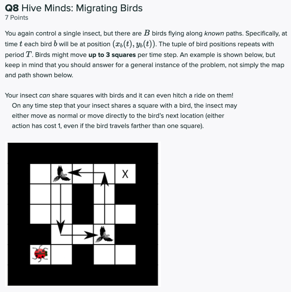 Solved Q8 Hive Minds: Migrating Birds 7 Points You again | Chegg.com