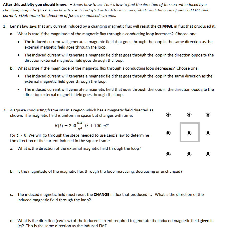 Solved After this activity you should know: - know how to | Chegg.com