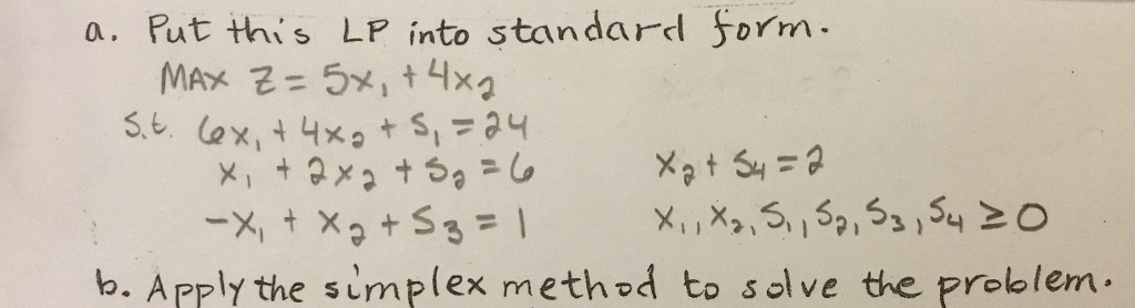 Solved Maximize Z 5x1 4x2 Subject To 6x1 4x2 S 24 Ху 