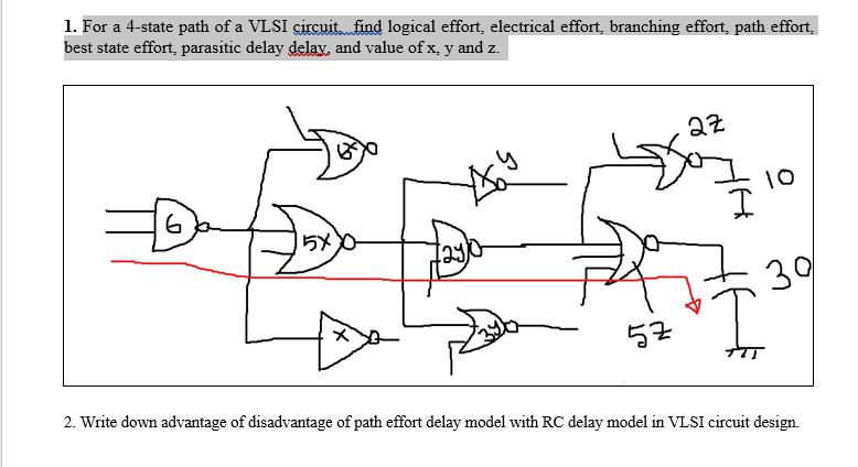 Solved a 1. For a 4-state path of a VLSI circuit.find | Chegg.com