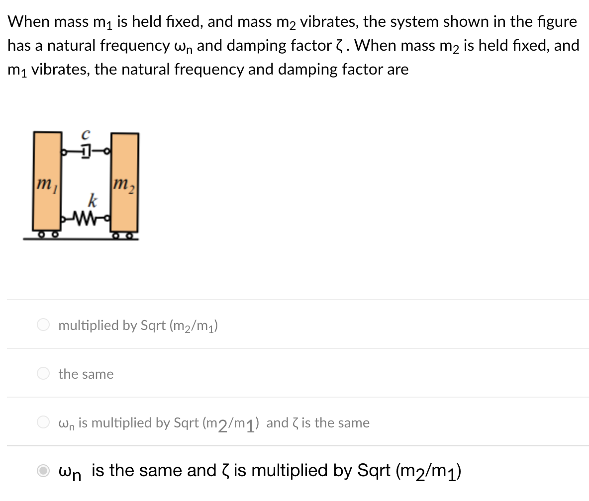 Solved The figure shows a 2D idealization of a vibration | Chegg.com