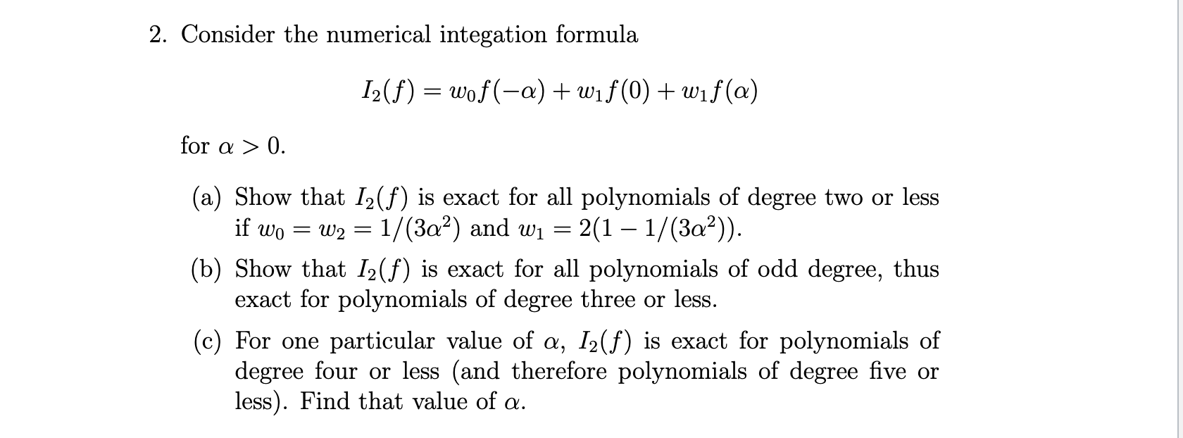 Solved = Consider the numerical integration | Chegg.com