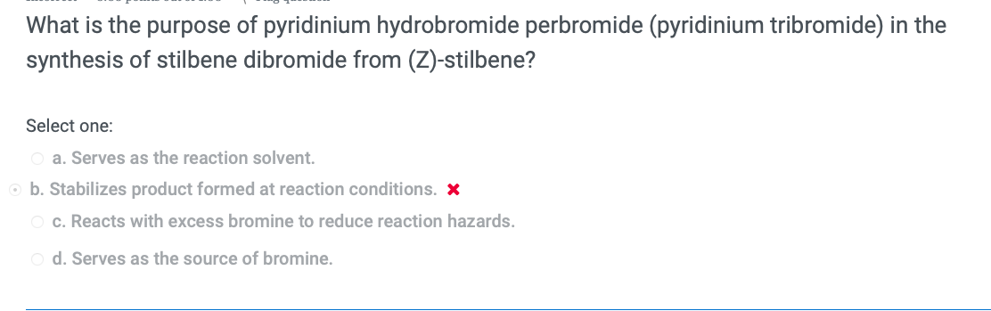 Solved What is the purpose of pyridinium hydrobromide | Chegg.com