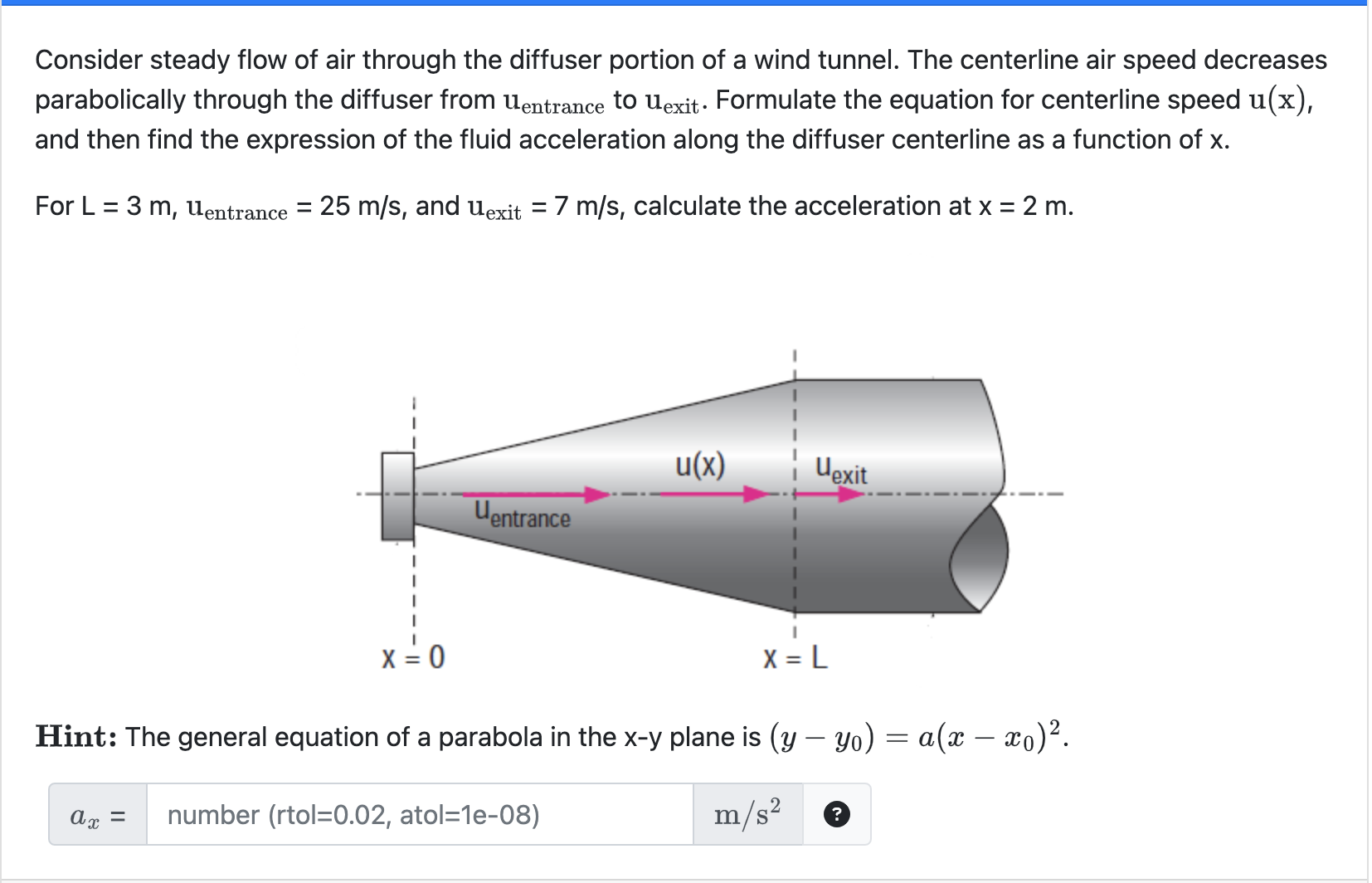 Solved Consider steady flow of air through the diffuser | Chegg.com