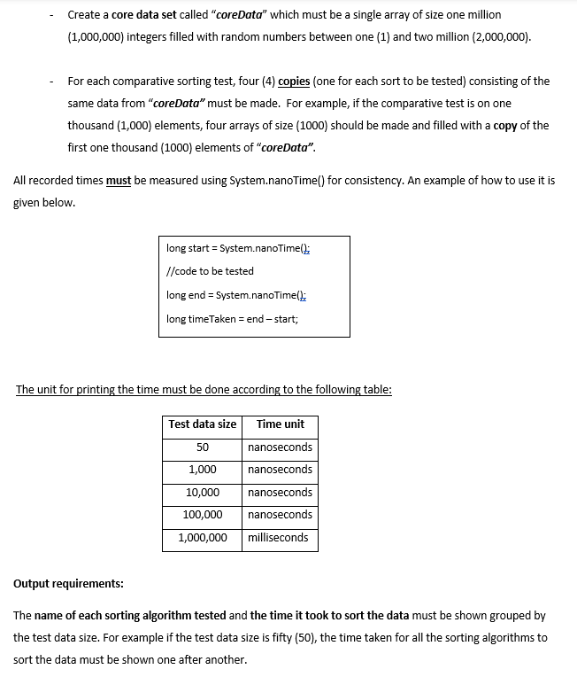 Solved Required 1 Use Java 2 Codes For Merge Quick