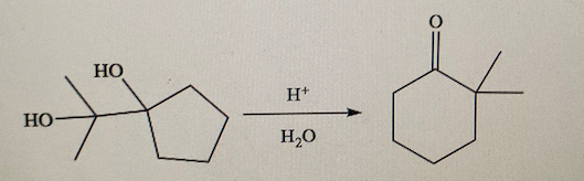 Solved provide mechanism for this reaction (diol shown below | Chegg.com