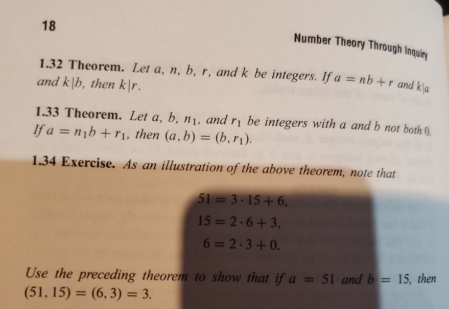 Solved Number Theory Through Inquiry 1.32 Theorem. Let a, n, | Chegg.com