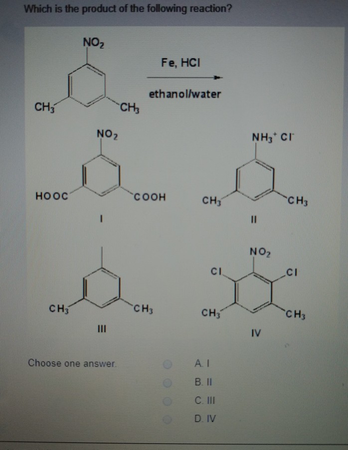 Solved Which is the product of the following reaction? NO2 | Chegg.com