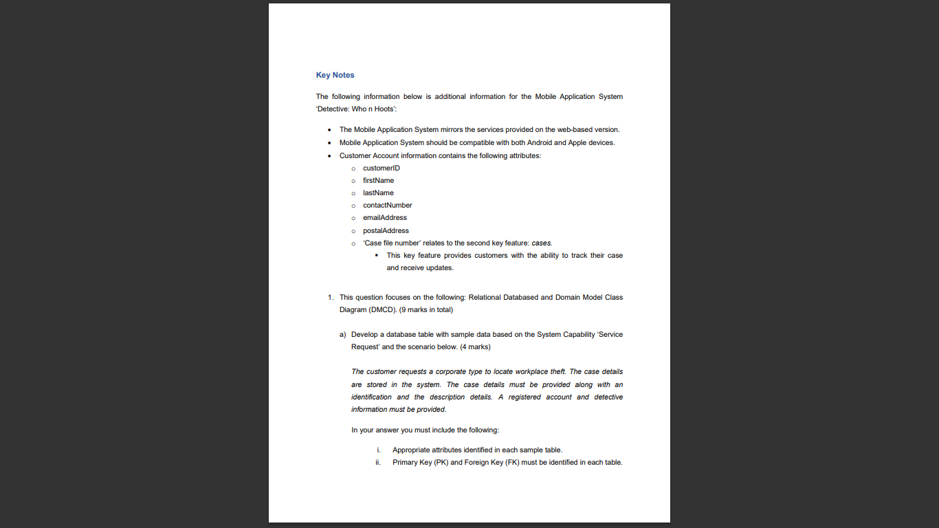 Solved Read the following scenario which contains relevant | Chegg.com
