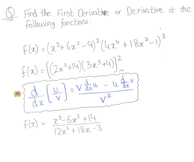 Solved Find the First Derivative or Derivative of the | Chegg.com