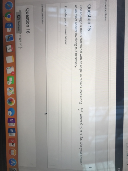 Solved 19 Content attribution Question 15 Find an angle ? | Chegg.com
