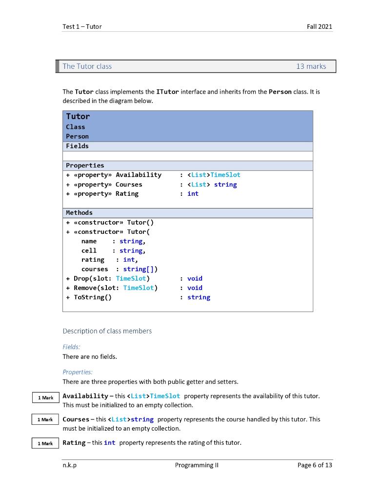 Programming || - Tutor Application. TutorApp A | Chegg.com