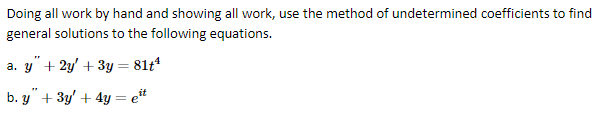 Solved Doing all work by hand and showing all work, use the | Chegg.com