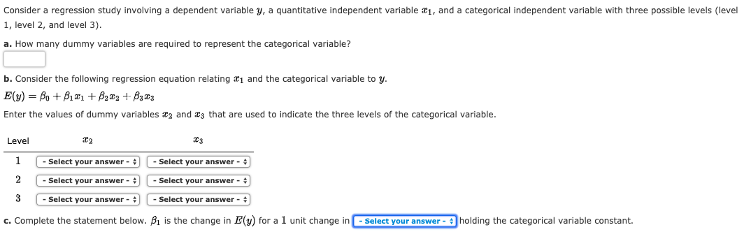 Solved Consider a regression study involving a dependent | Chegg.com