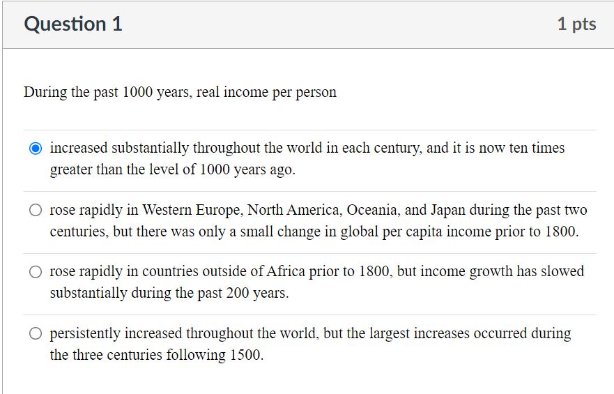Solved Prior to 1800 , most people living in Western | Chegg.com