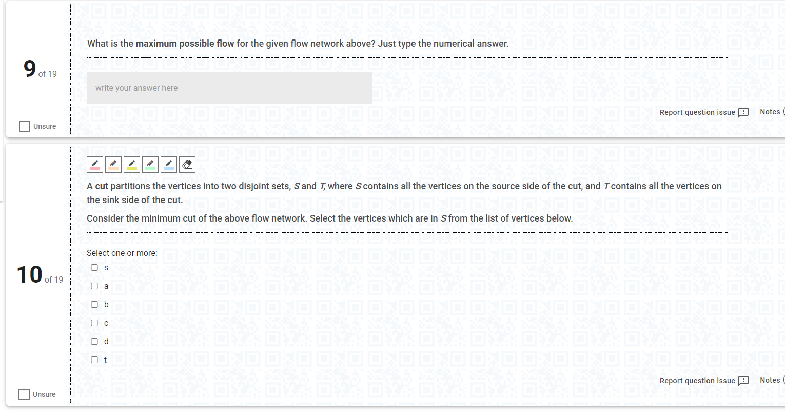 Solved Consider the flow network below and answer the | Chegg.com
