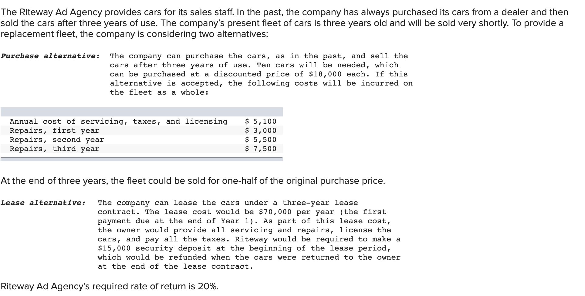 Solved Required: 1. What is the net present value of the | Chegg.com