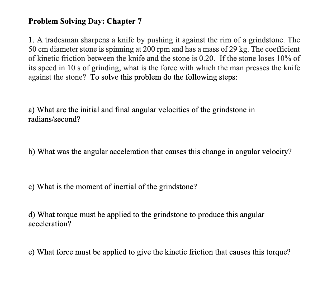 Solved Problem Solving Day: Chapter 7 1. A tradesman | Chegg.com
