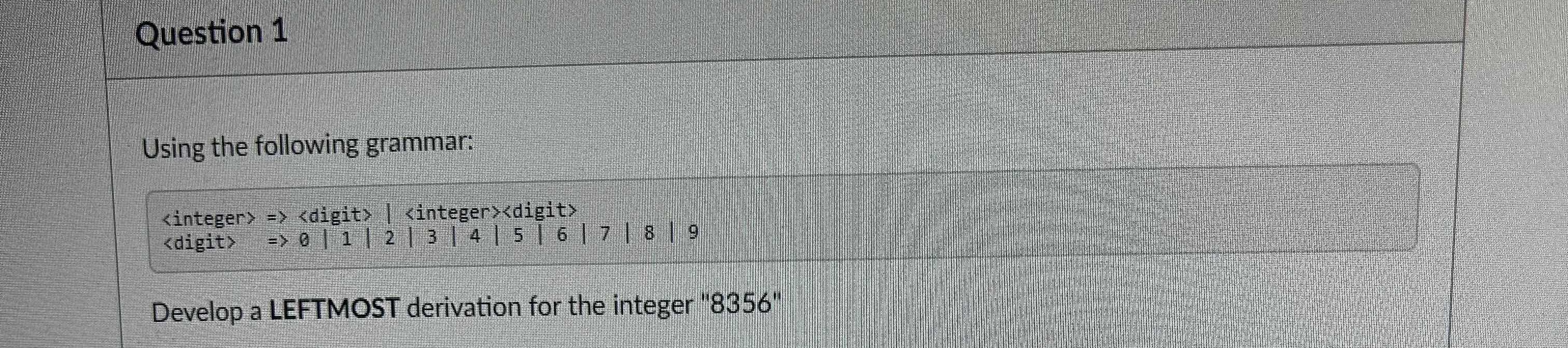Solved Using the following grammar: | Chegg.com
