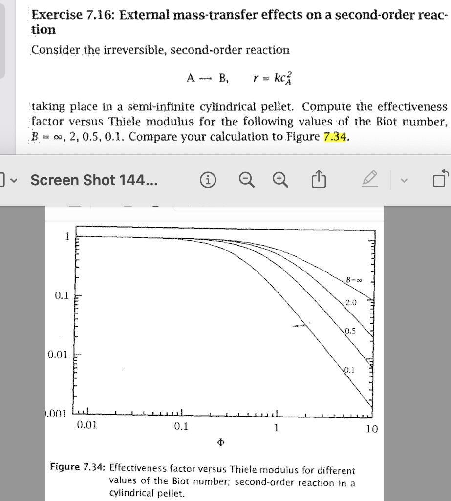 Solved Exercise 7.16: External mass-transfer effects on a | Chegg.com