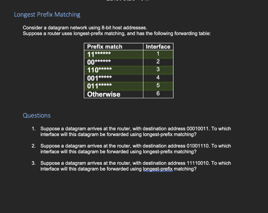 Solved Consider a datagram network using 8-bit host | Chegg.com