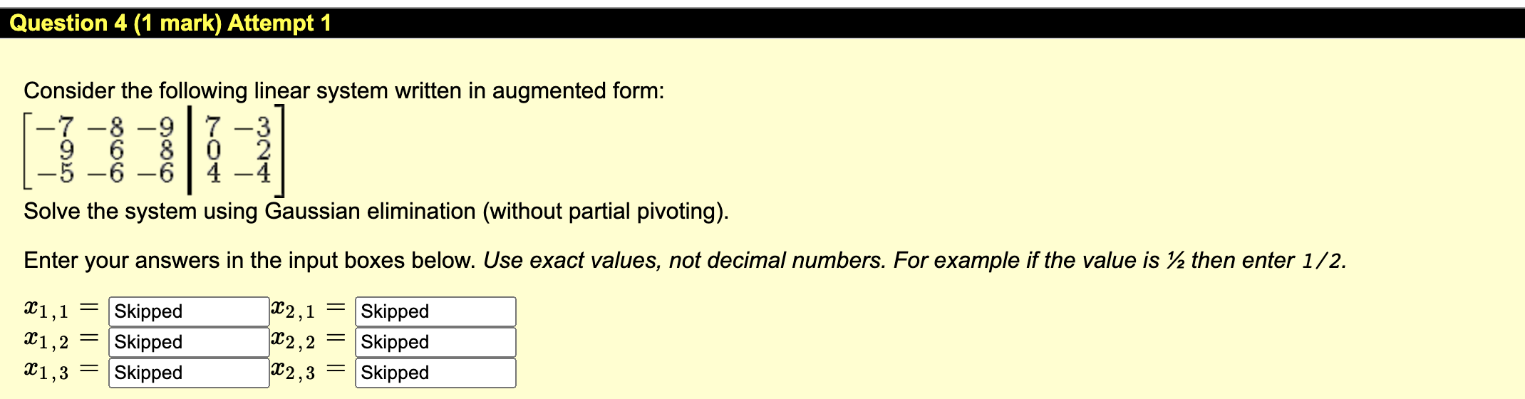 Solved Consider the following linear system written in | Chegg.com