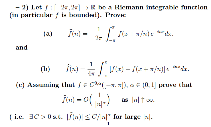 Solved – 2) Let f:1-27,27] + R be a Riemann integrable | Chegg.com