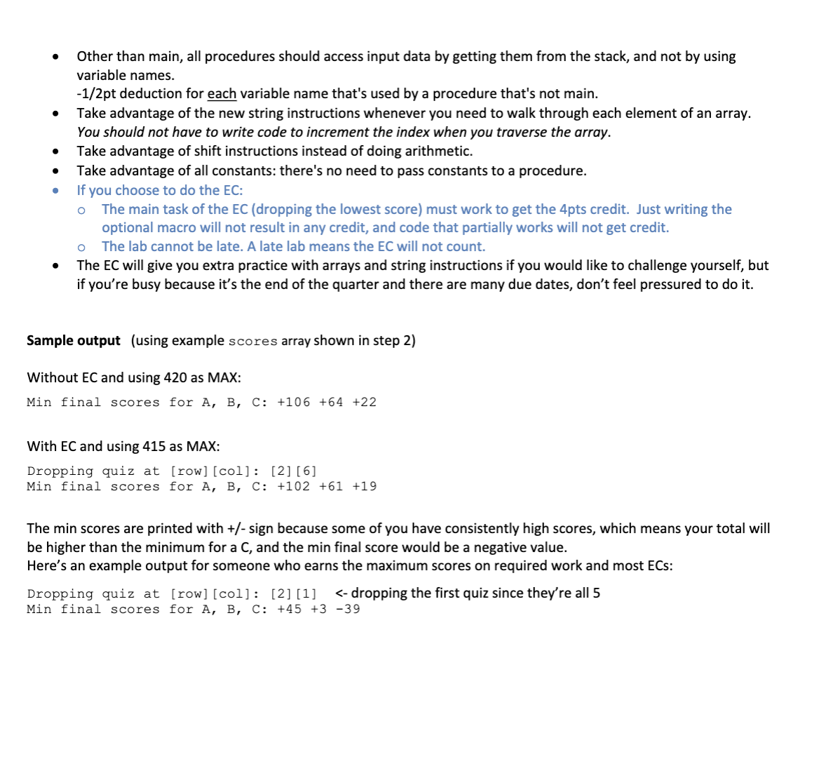 Solved INCLUDE Irvine 32.inc MAX =415 MIN_A | Chegg.com