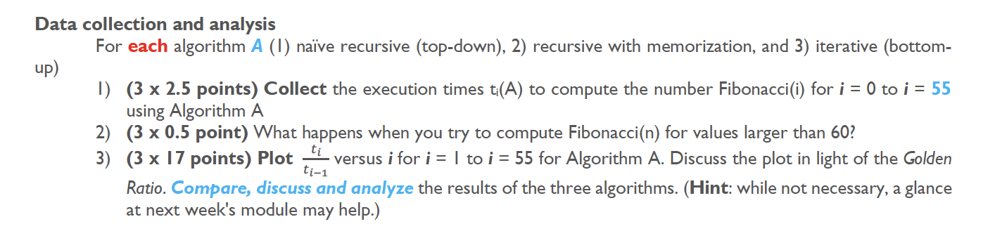 Solved What you need to do: I. Read about Fibonacci numbers | Chegg.com