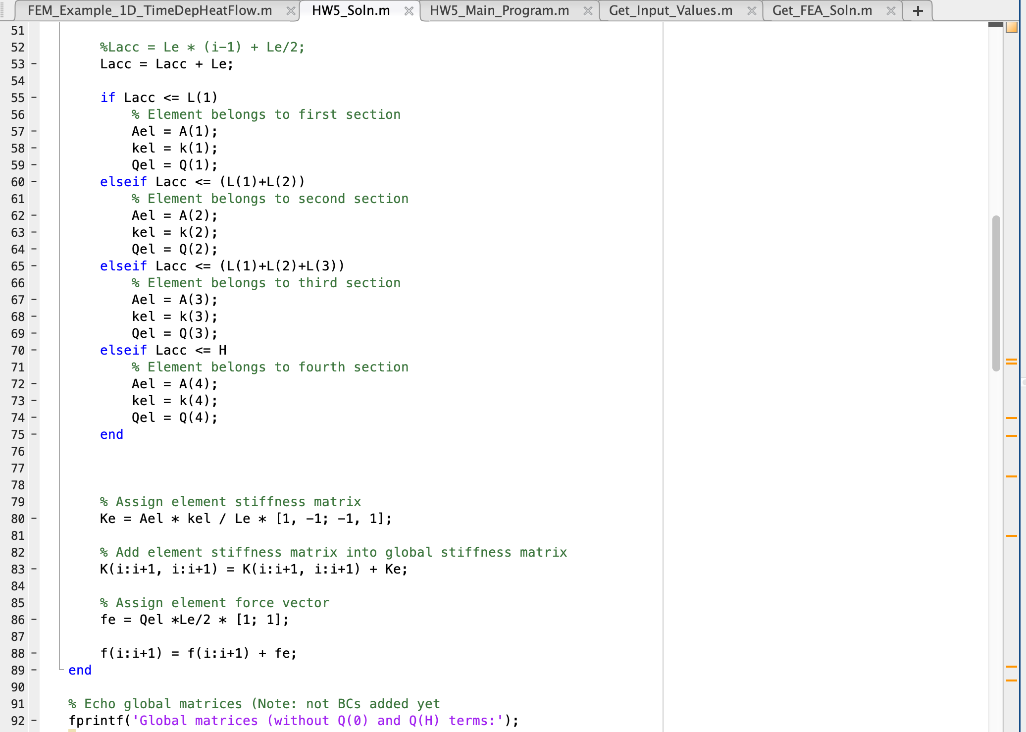 1. Modify the 1-D Heat Conduction MATLAB code from | Chegg.com