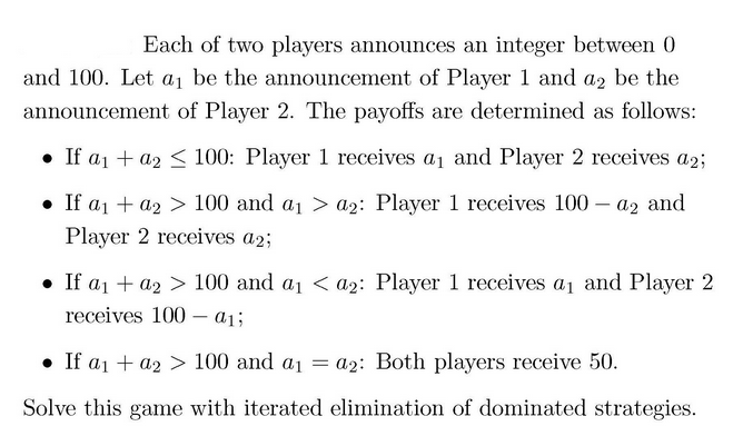 Solved Each of two players announces an integer between 0 | Chegg.com