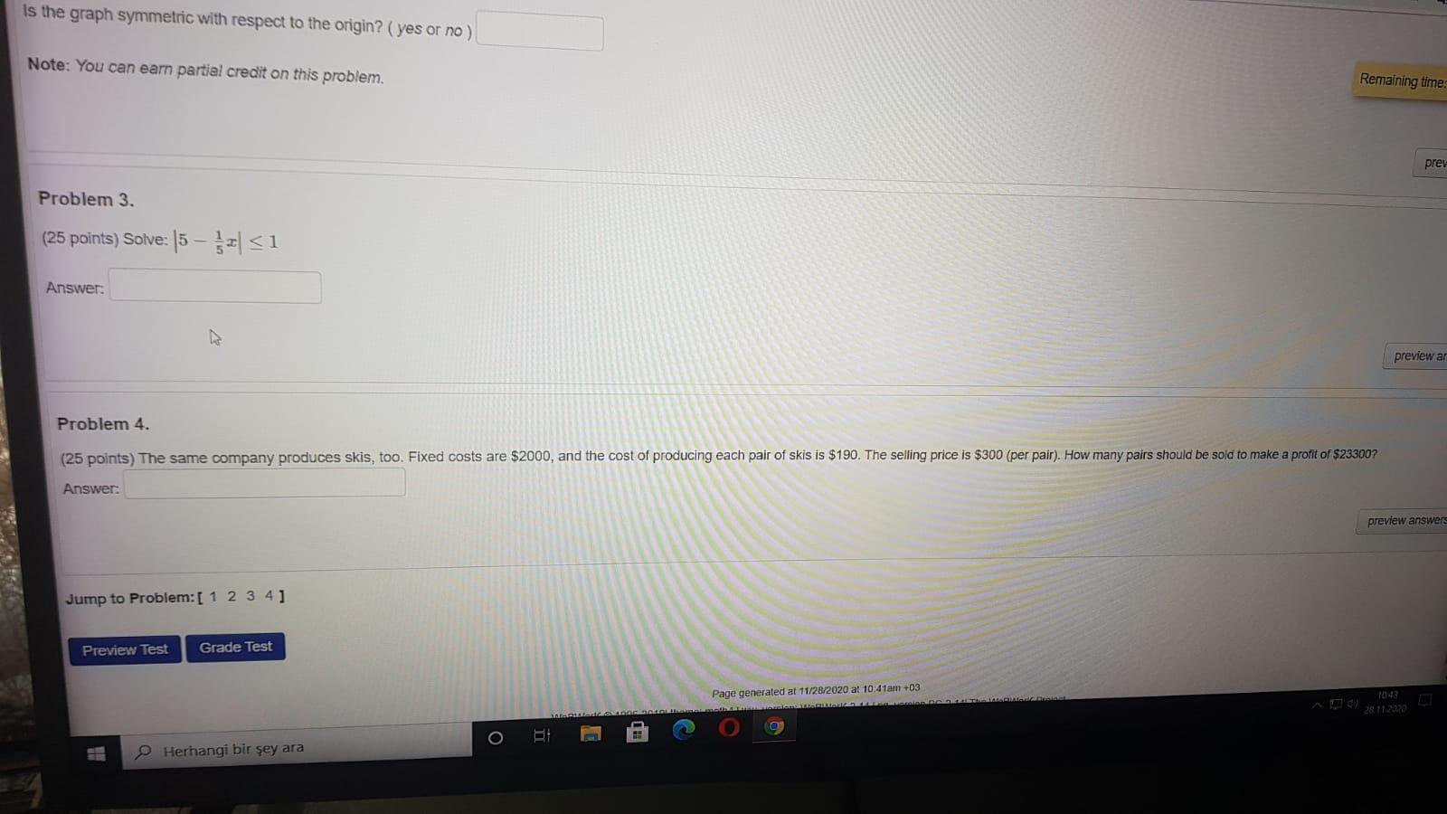 Solved Is the graph symmetric with respect to the origin? | Chegg.com