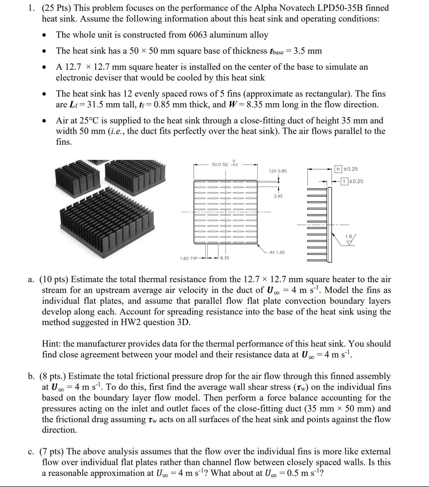 Solved 1. (25 Pts) This problem focuses on the performance | Chegg.com