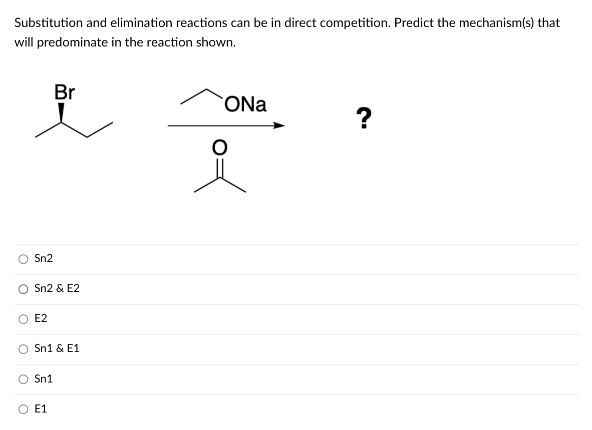 Solved Substitution and elimination reactions can be in | Chegg.com