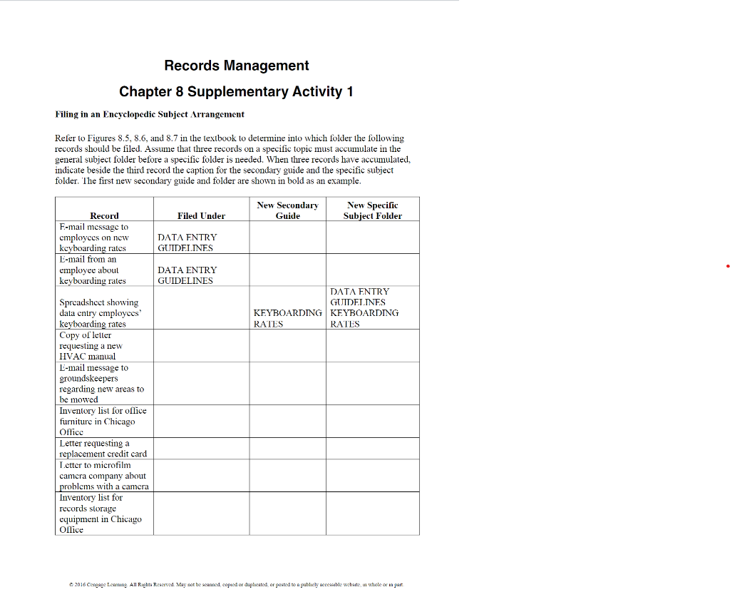 Please Help with this question. Records | Chegg.com