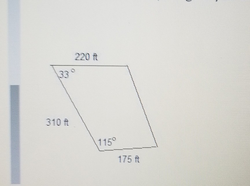 Solved 220 ft 310 ft 1150 175 ft | Chegg.com