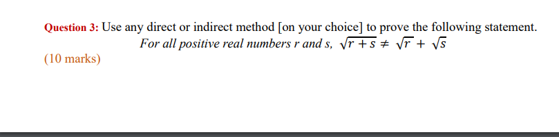 Solved Question 3: Use any direct or indirect method [on | Chegg.com