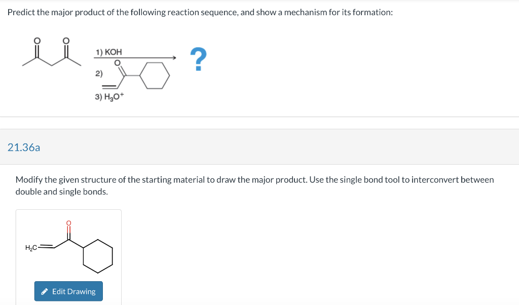 Predict The Major Product Of The Following Reaction 