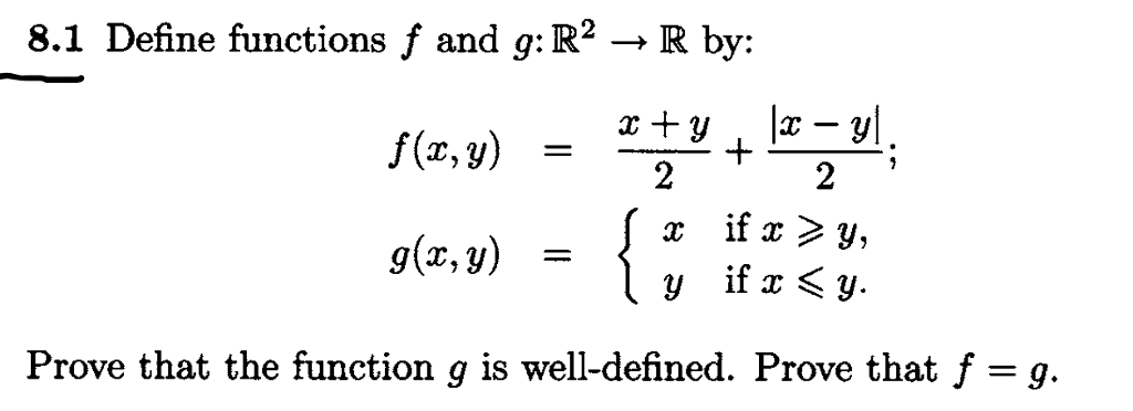 Solved 8.1 Define functions and g: R2 → R by: f(x,y) = 2 2 | Chegg.com