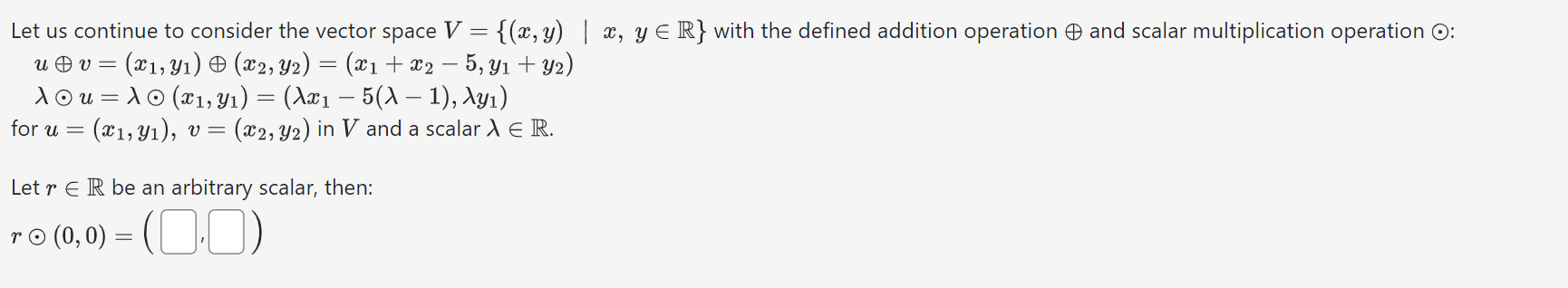 Solved Let us continue to consider the vector space | Chegg.com
