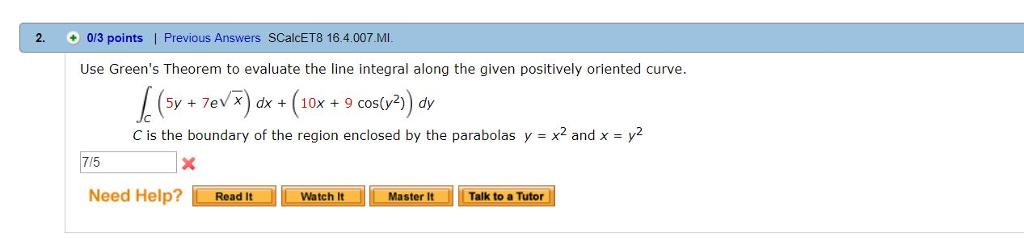Solved 2. 0/3 points | Previous Answers SCalcET8 | Chegg.com