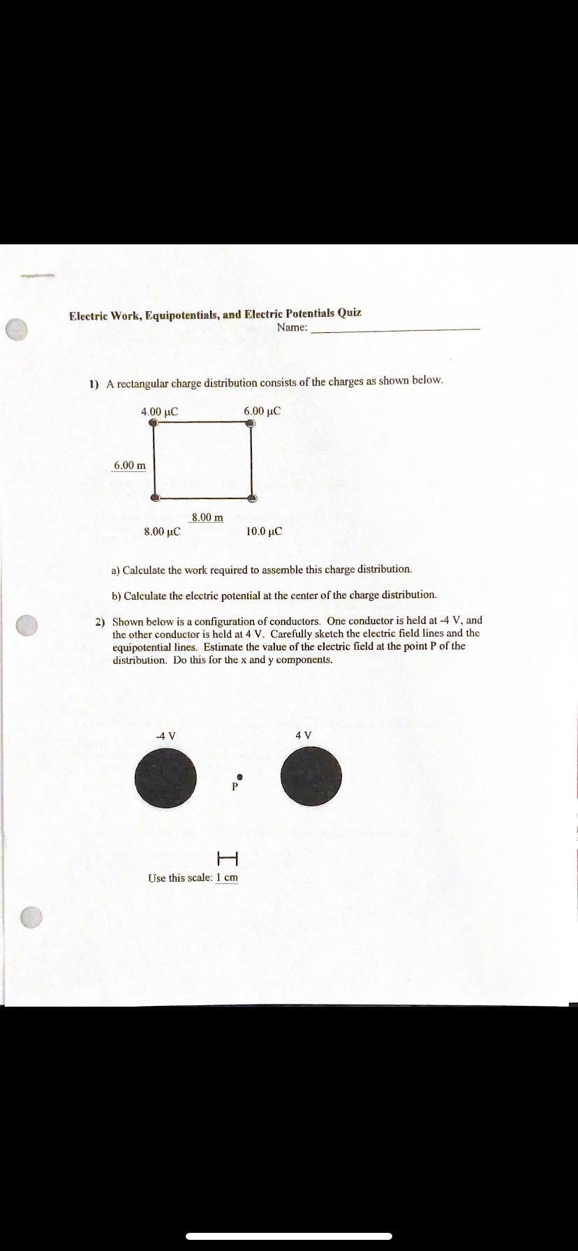 Solved Electric Work, Equipotentials, and Electric | Chegg.com