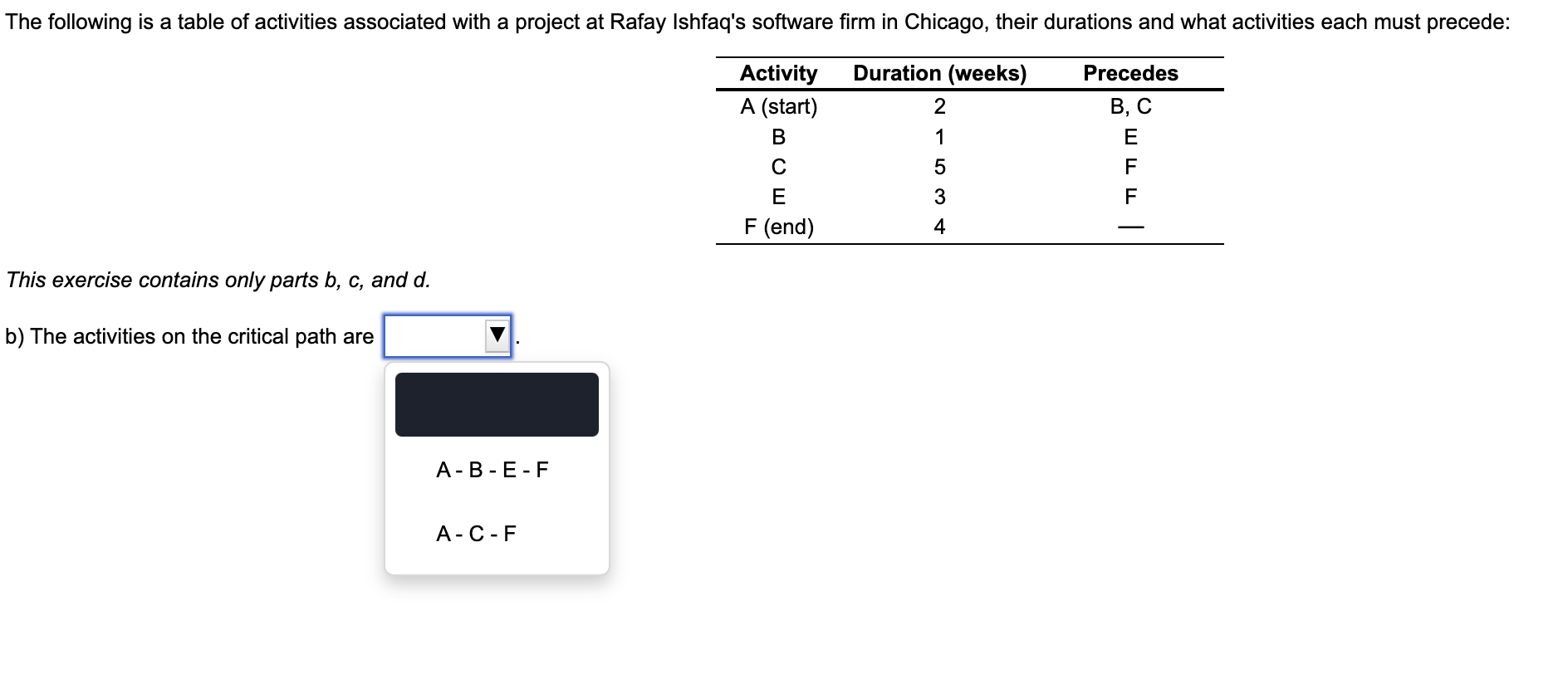 Solved This exercise contains only parts b, c, and | Chegg.com