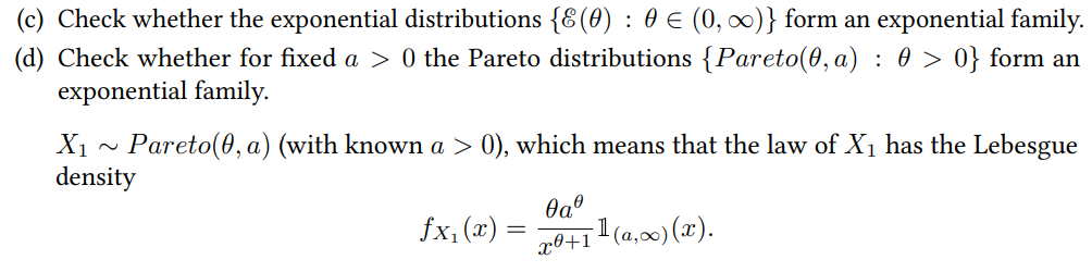 Solved (c) Check whether the exponential distributions | Chegg.com