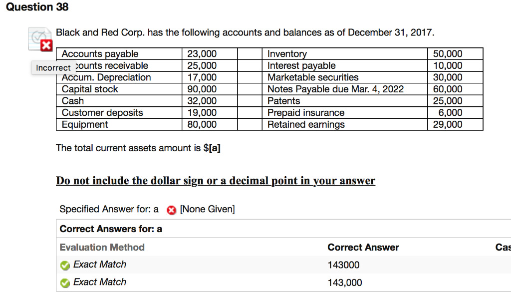 Solved Question 38 Black and Red Corp. has the following | Chegg.com