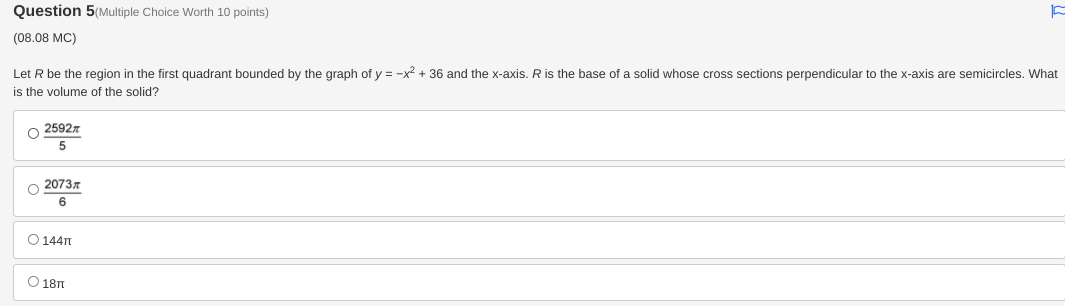 Solved Question 4 Multiple Choice Worth 10 points) (09.05 | Chegg.com