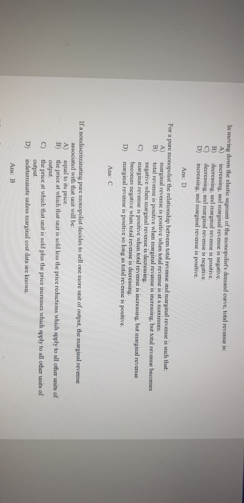 Solved In moving down the elastic segment of the | Chegg.com